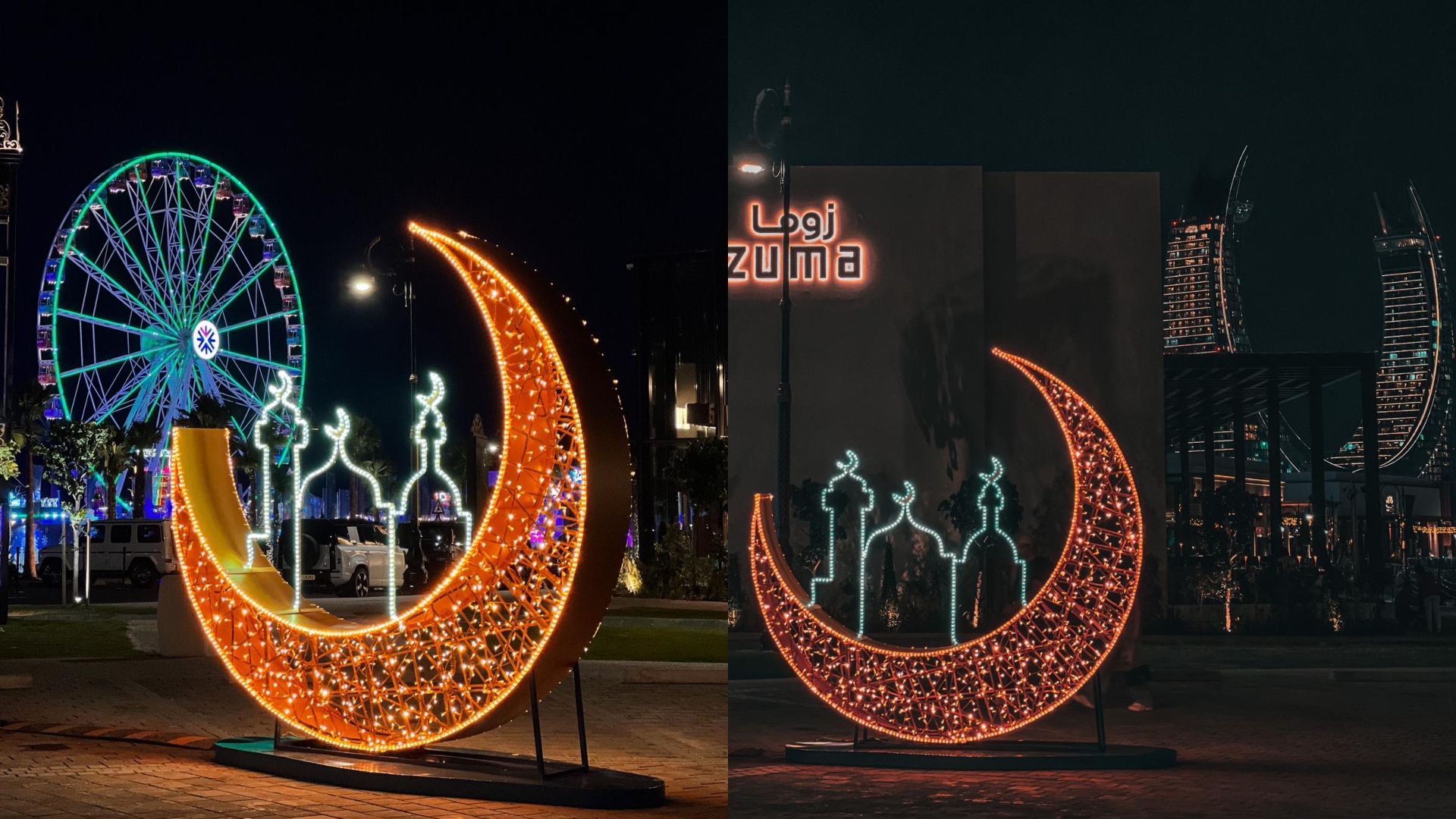 شاهد .. زينة رمضان تزين شوارع الدوحة - عيش الحياه القطريه